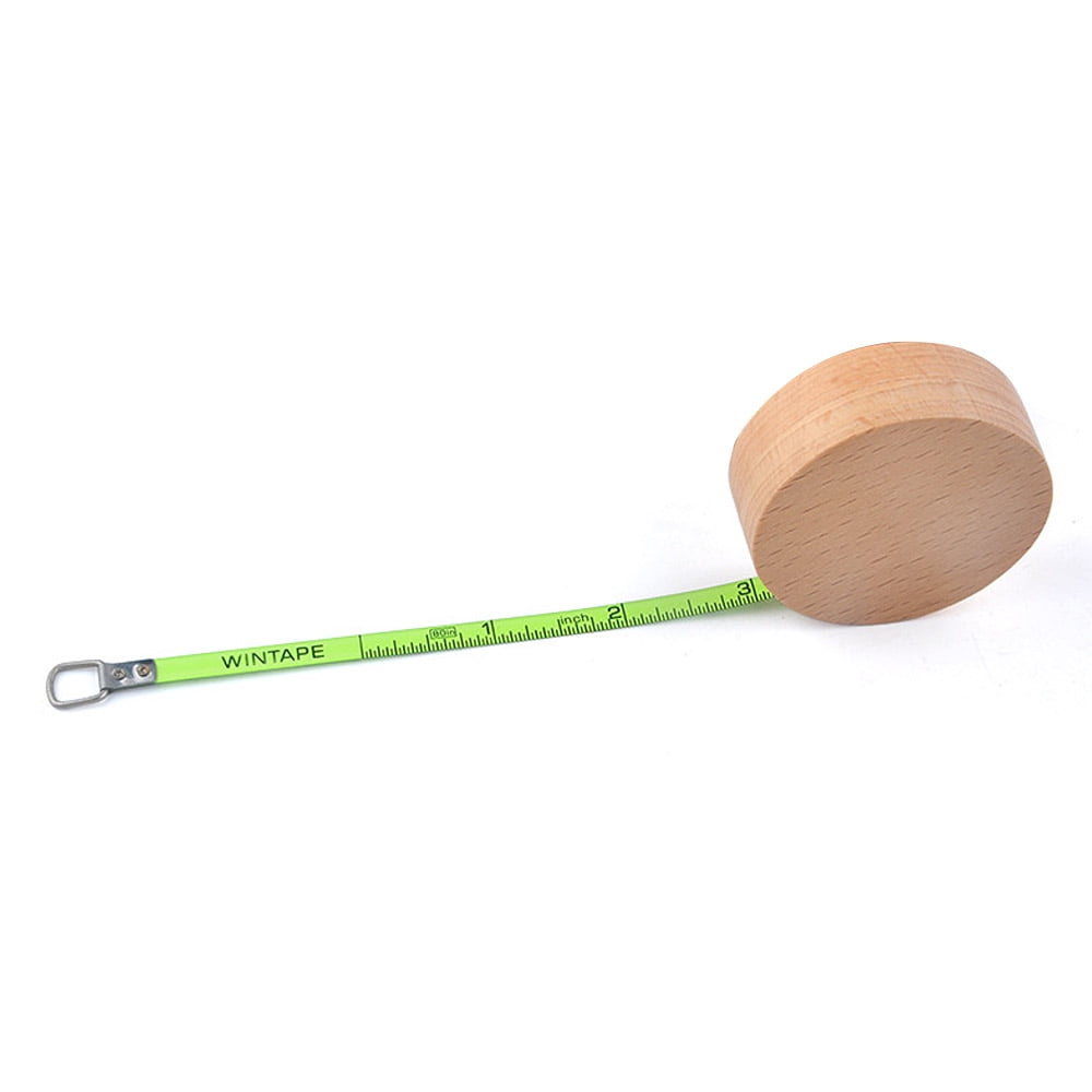 Tape Measure, Wood Case Measuring Tape 2m，Retractable Fabric Tape ...