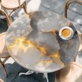 Abstract Gradient Marble Texture Round Fitted Tablecloth with Elastic ...