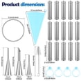 25PCS Stainless Steel Cannoli Tubes Set Nonstick Tubular Shape Mold ...