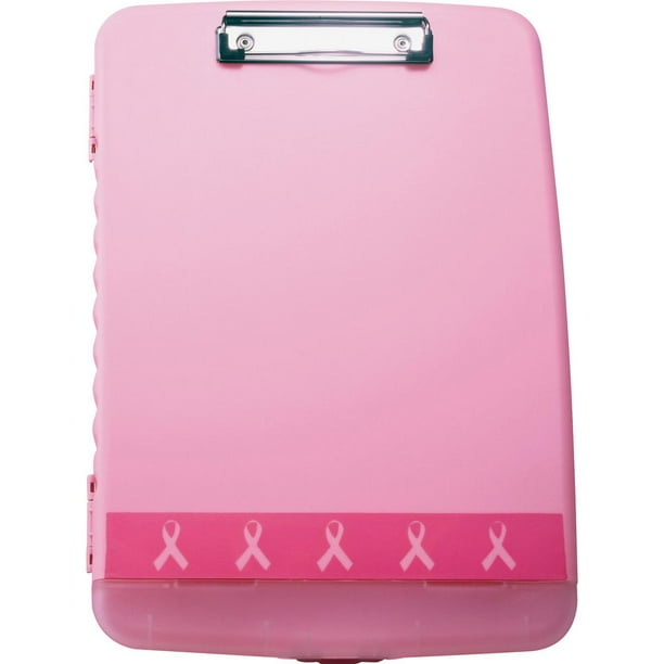 Officemate Breast Cancer Awareness BCA Slim Clipboard Storage Box ...