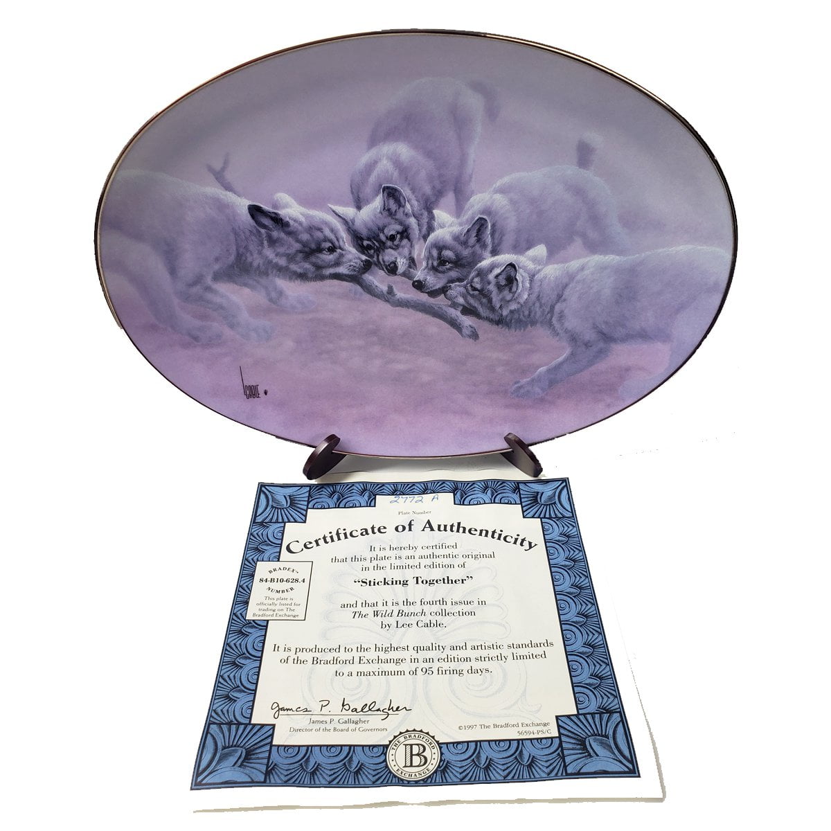 Wolf Plate "Sticking Together" from The Wild Bunch Collection by Lee ...