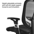 MyOfficeInnovations Black Mesh Task Chair with Adjustable Office Desk ...