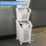 Laundry Hamper 4-Tier Laundry Basket Dirty Clothes Hamper Freestanding ...