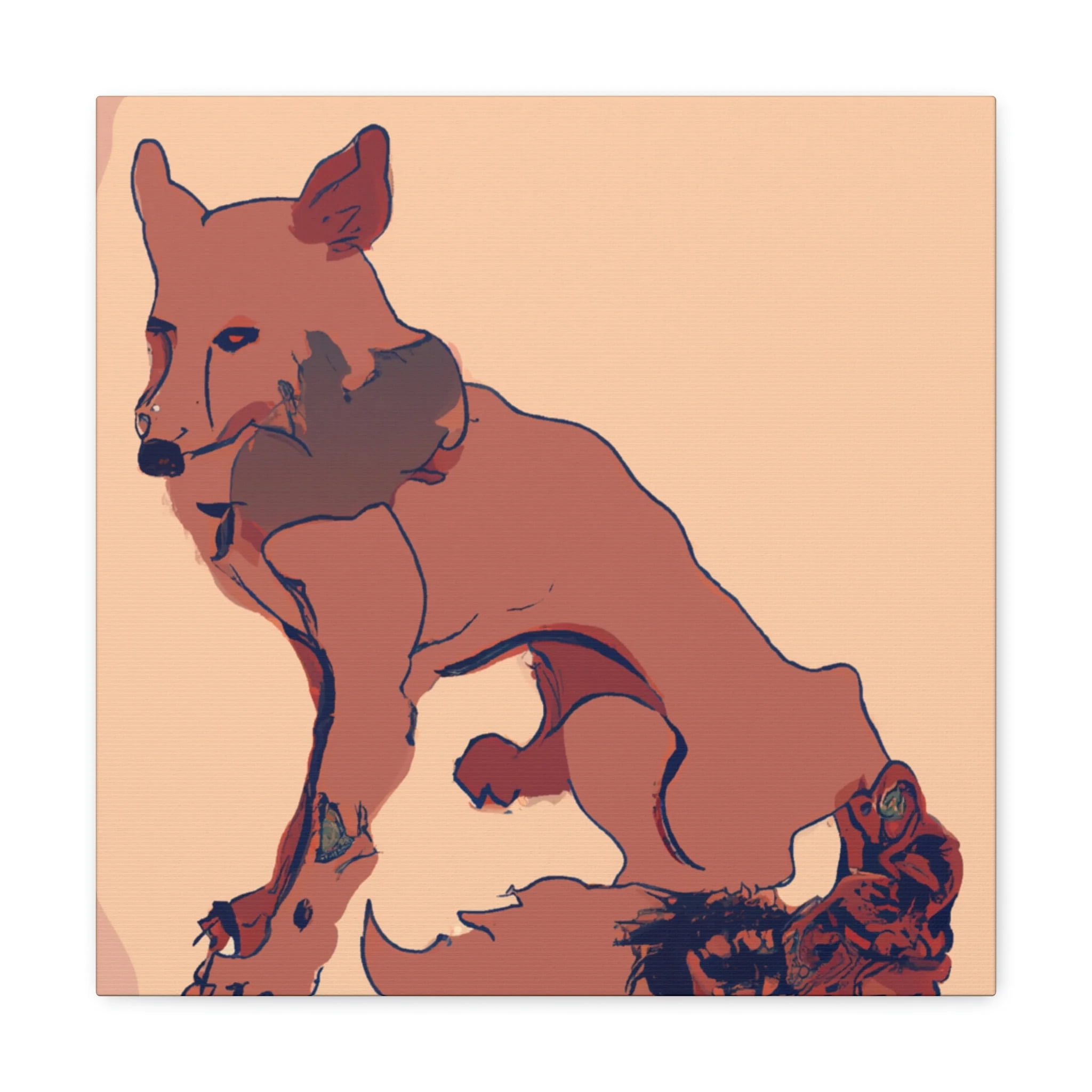 Dhole in Majestic Splendor - Canvas - Walmart.com