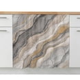 Abstract Rock Strata Cabinet Curtains 10" W x 11" L Industrial Style ...