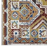 Modway Florita Distressed Southwestern Aztec 5x8 Area Rug in ...