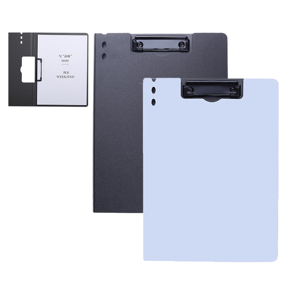 KYAIGUO 2 PCS Plastic Clipboard with Rust-Resistant Clamp Foldable File ...