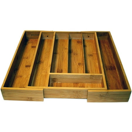 Expandable Utensil/Storage Tray, Bamboo - Walmart.com - Walmart.com