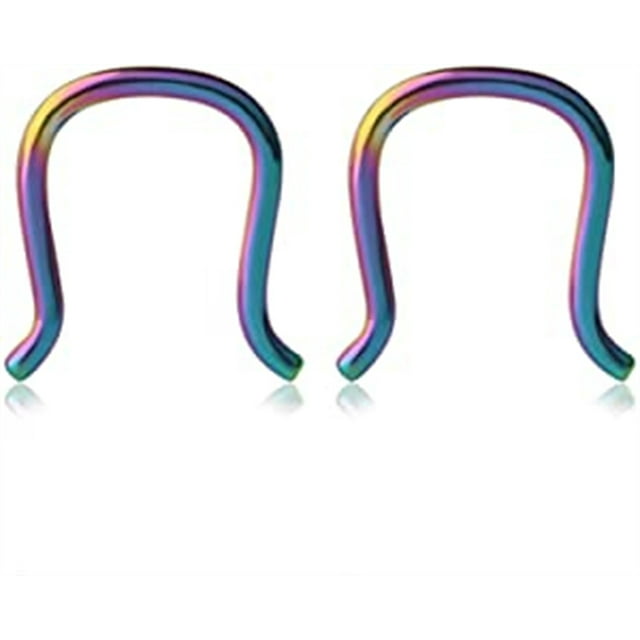 Briana Williams 316L Surgical Steel U-Shaped & Staple Nose Septum ...
