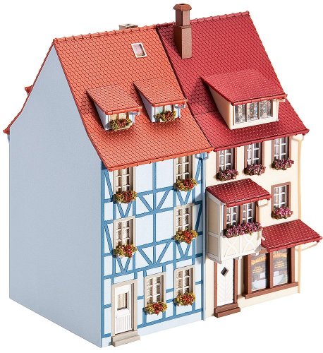 Faller 130495 Village Houses With Bay 2Ho Scale Building Kit - Walmart.com