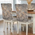 Beige Brown Copper Rust Chair Back Covers Set of 8 Abstract Vintage ...