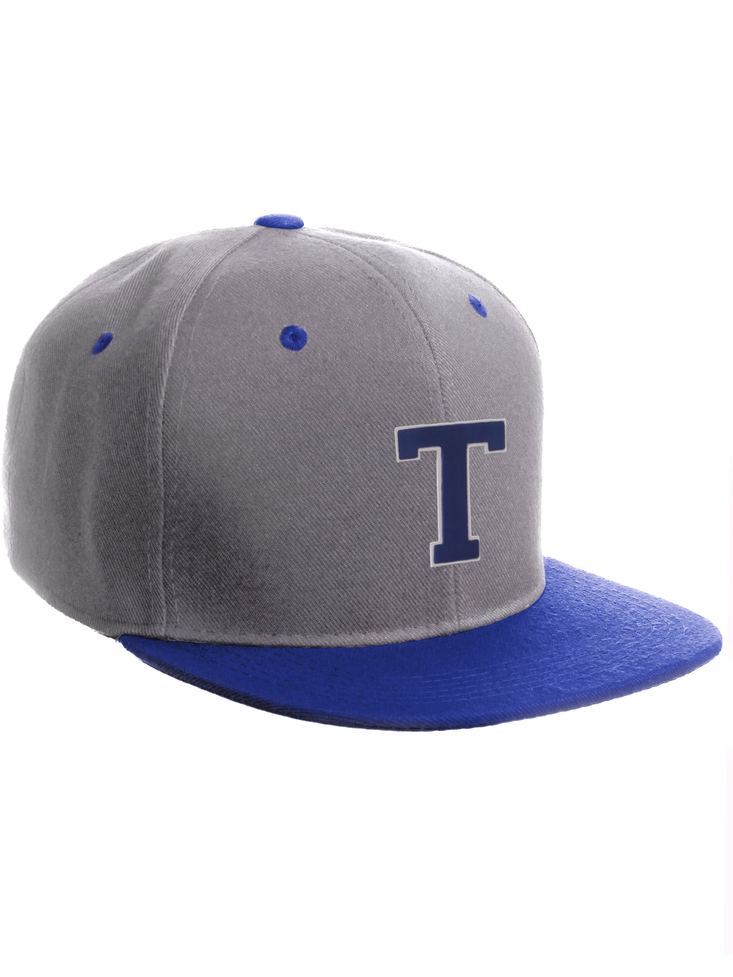 Classic Snapback Hat Custom A to Z Initial Letters, Lt Grey Royal Cap ...