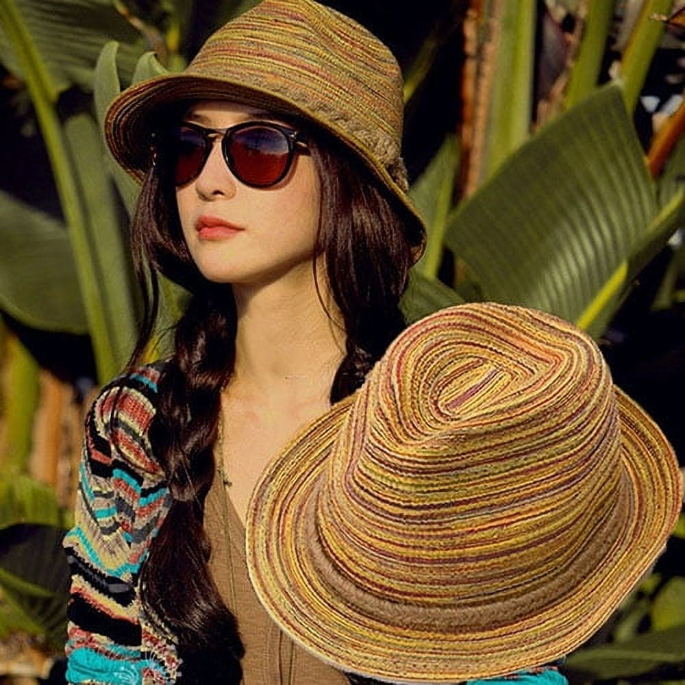 Click here for Flmtop Women Summer Bohemia Style Straw Hats Folda... prices