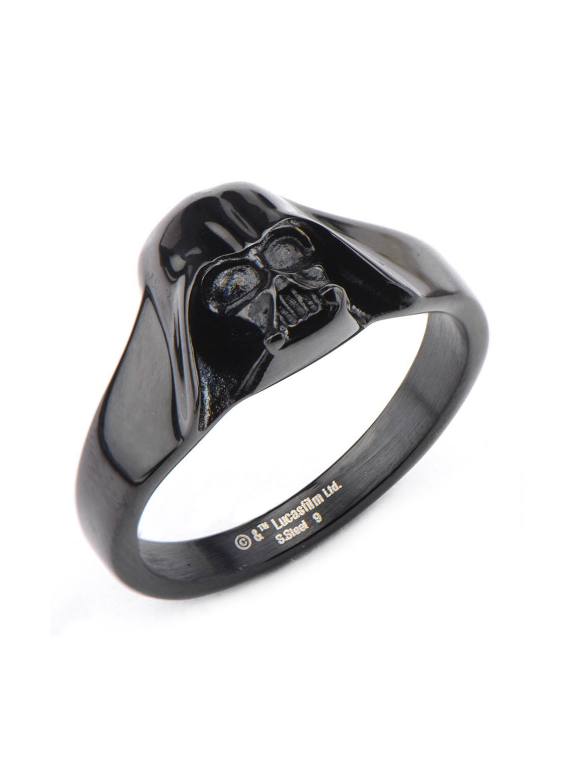 star wars 3d darth vader womens stainless steel black ring - Walmart.com