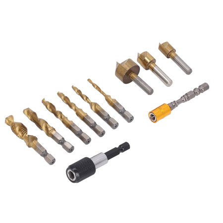 Chamfer Drilling Tools, Tapered Ends 11Pcs Tap Chamfering Tool Set Ti ...