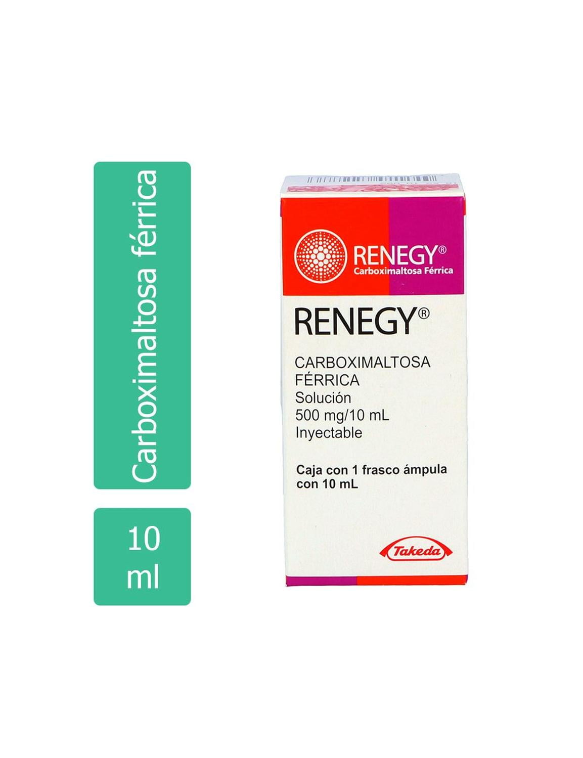 Renegy Solución 500 mg/10 mL Inyectable Caja Con 1 Frasco Ámpula Takeda ...