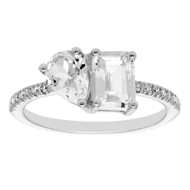 Lab Created Ruby & White Sapphire Diamond Ring in 14K Gold - Samsclub.com