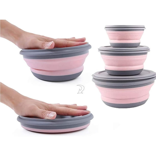 Silicone Lunch Box Collapsible Container Food Storage Set Collapsible Food Storage Containers ...