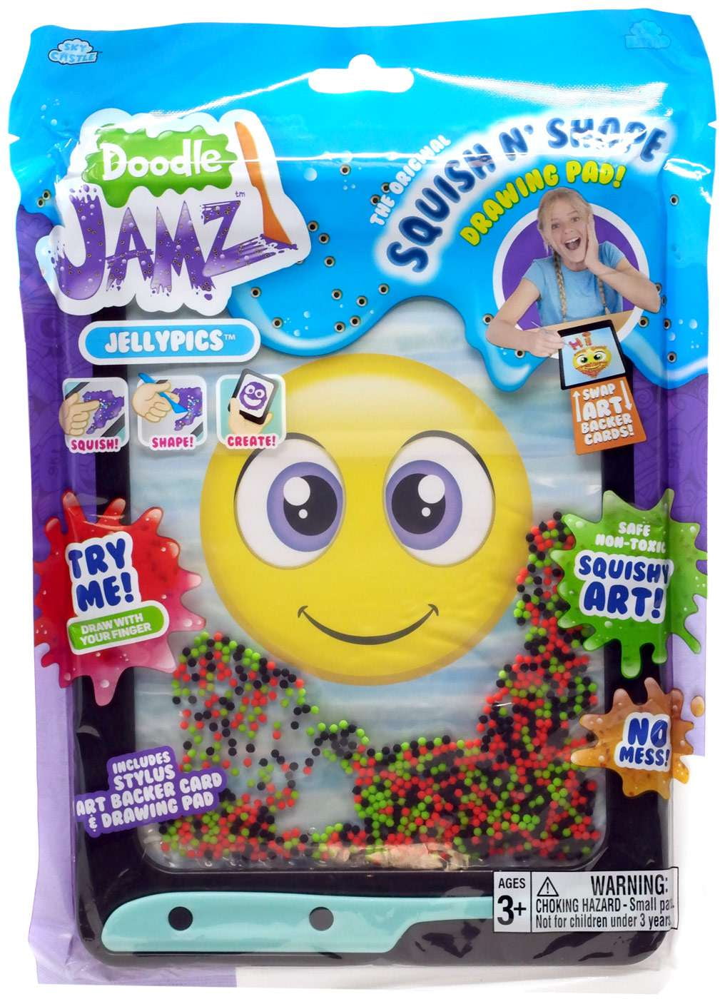 Doodle Jamz Jellypics Squish N' Shape Drawing Pad (Green, Orange ...