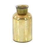 DecMode 7", 6", 5"H Gold Glass Handmade Decorative Jars, 3-Pieces ...