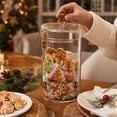 Charming Christmas Glass Storage Jar, 9.3 x 3.9 Inch Airtight Clear ...
