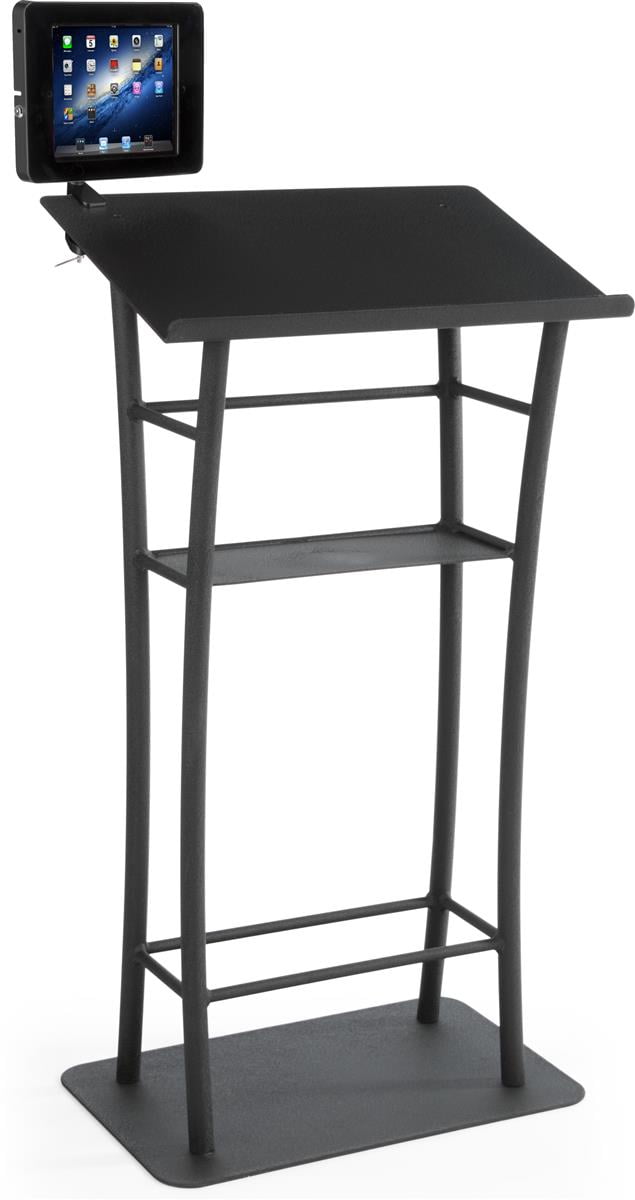 47" Tall iPad Podium, with Enclosure and Mount, Shelf, fits iPad 2-4 ...