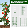3 Pack Tomato Cages for Garden,51.2"H×11.8"W Tomato Cage Trellis ...