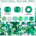 600Pcs 6 Colors Opaque & Tansparent Acrylic European Beads Imitation ...