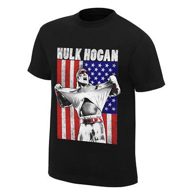 Hulk Hogan USA American Flag WWE Mens T-shirt M,frhulkusaflag-M ...