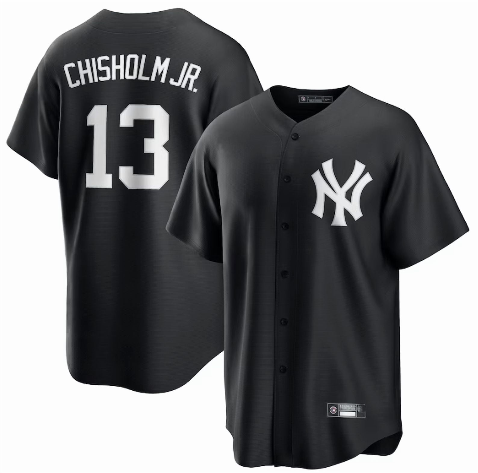 Camiseta clásica de béisbol negra de Chisholm Jr. de los New York ...
