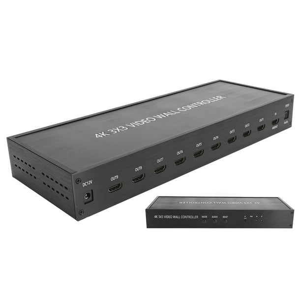 3x3 Video Wall Controller with 9Outputs, Supports TV Splicing Display ...