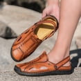 HTHLVMD Convertible Strap Leather-Like Shoes, Men's Casual Closed Toe ...