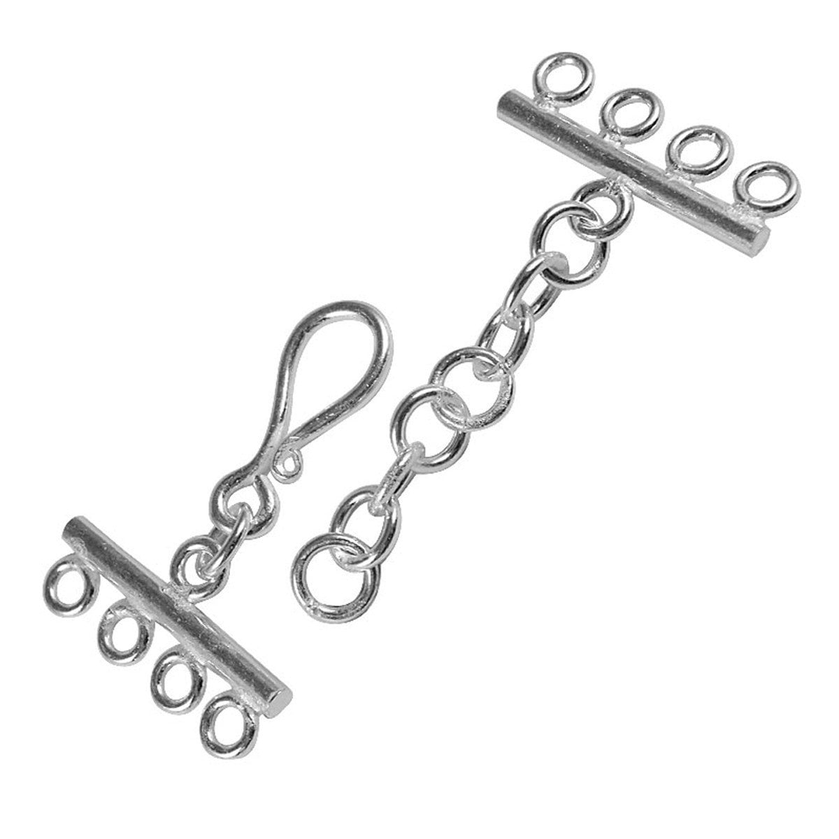 CSF-156-4H Silver Overlay Multi Strand Clasp With 4 Hole - Walmart.com