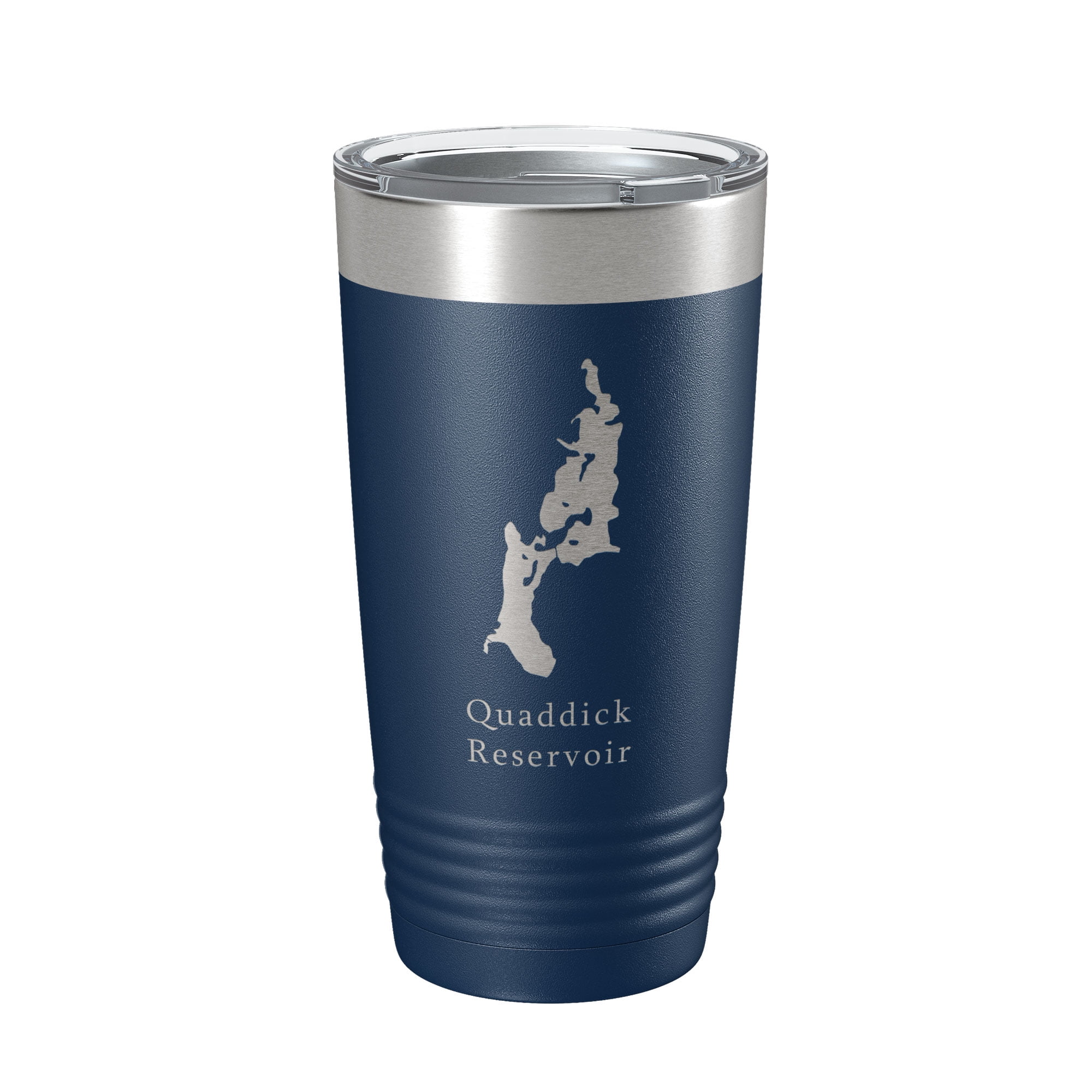 Quaddick Reservoir Lake Map Tumbler Travel Mug Insulated Laser Engraved ...