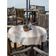 Abstract Yellow Round Outdoor Tablecloth with Umbrella Hole Blue ...