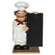 Mainstays Tabletop Resin Chef Figurine with Chalkboard Message Board ...
