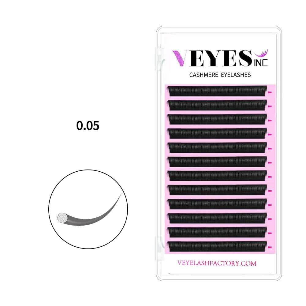Veyes Inc 0.05mm D Curl Cashmere Eyelash Extensions Veyelash Faux Mink ...