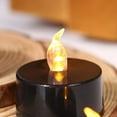 Harlier Black Tea Lights Candles, 12PCS Battery Operated Flameless ...