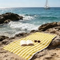 59.1 x 29.5 in Yellow Microfiber Pool Towel, Sand Free Quick Dry Beach ...