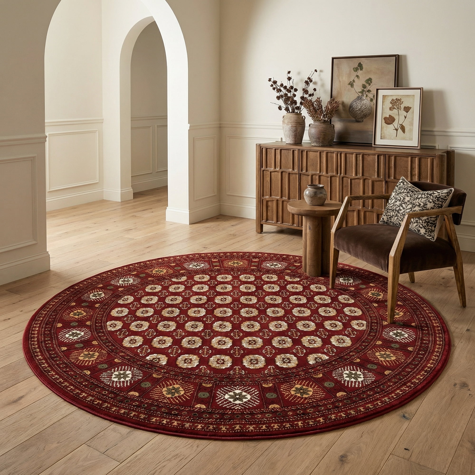 Click here for Rug Branch Majestic Red 8 Round 76 Round prices