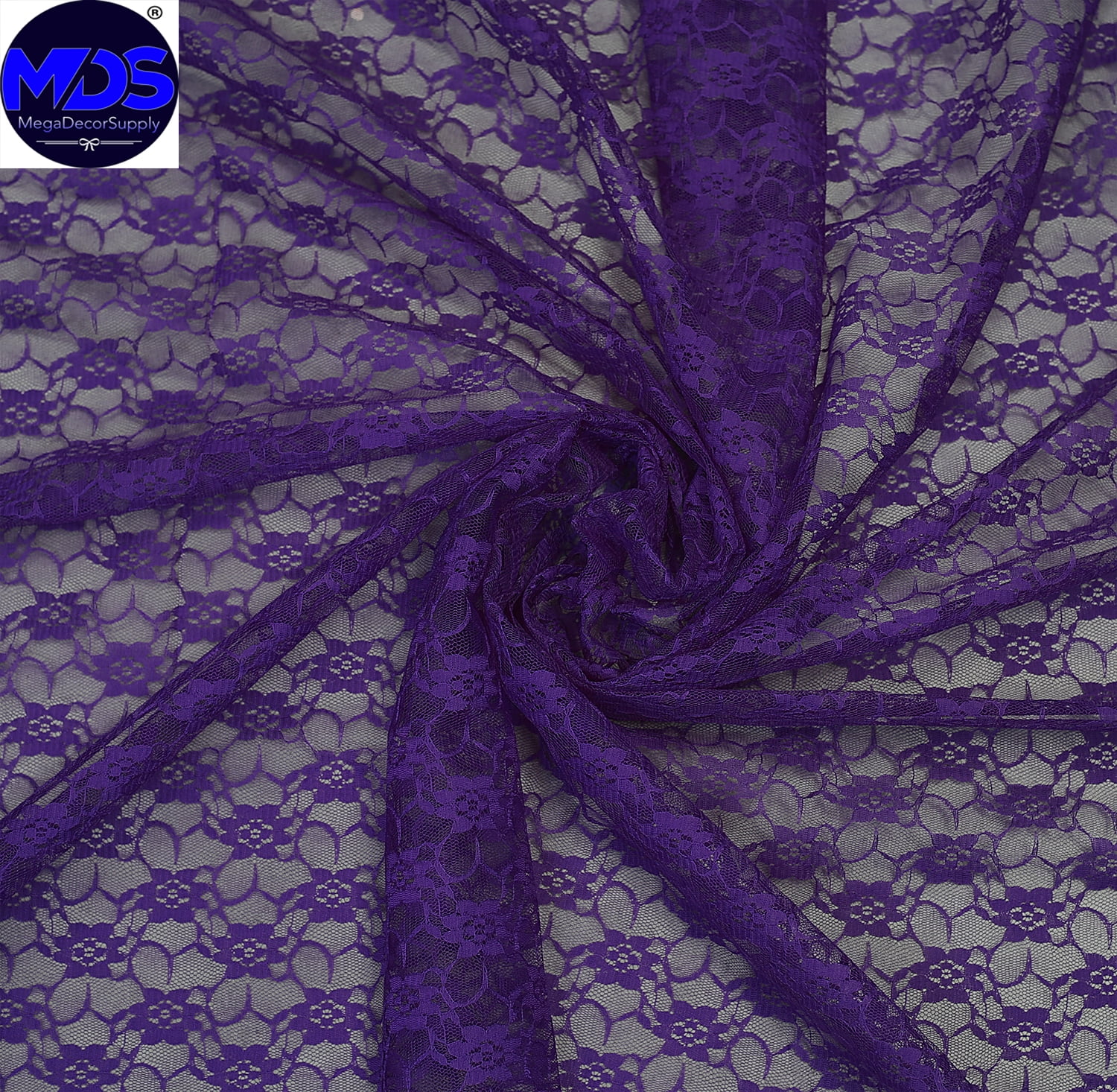 MDS Pack of 100 Yard Solid Lace Trim Fabric for Wedding Decoration by ...