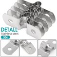 25Pcs M8 304 Stainless Steel Rigid Pipe Strap Two Hole Cable Strap u ...