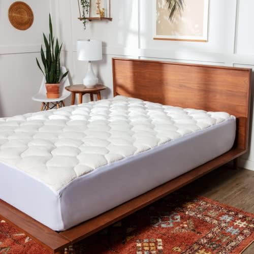 copper mattress topper pad king - extra plush pillowtop - 18” deep ...