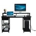 Zimtown Computer Desk With 2 Power Outlets&usb, Adjustable Lighted