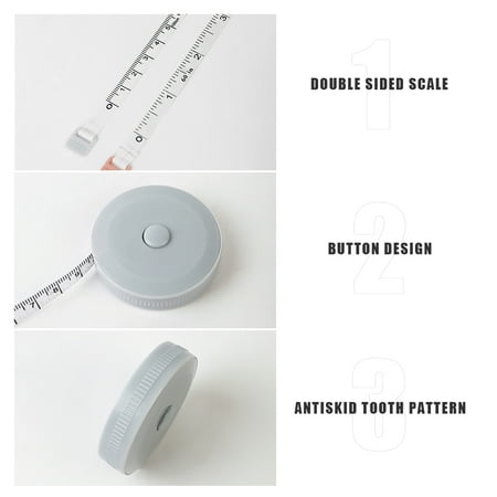 Soft Tape Measure 1.5m Retractable Retractable Ruler 1.5m Button Ruler ...
