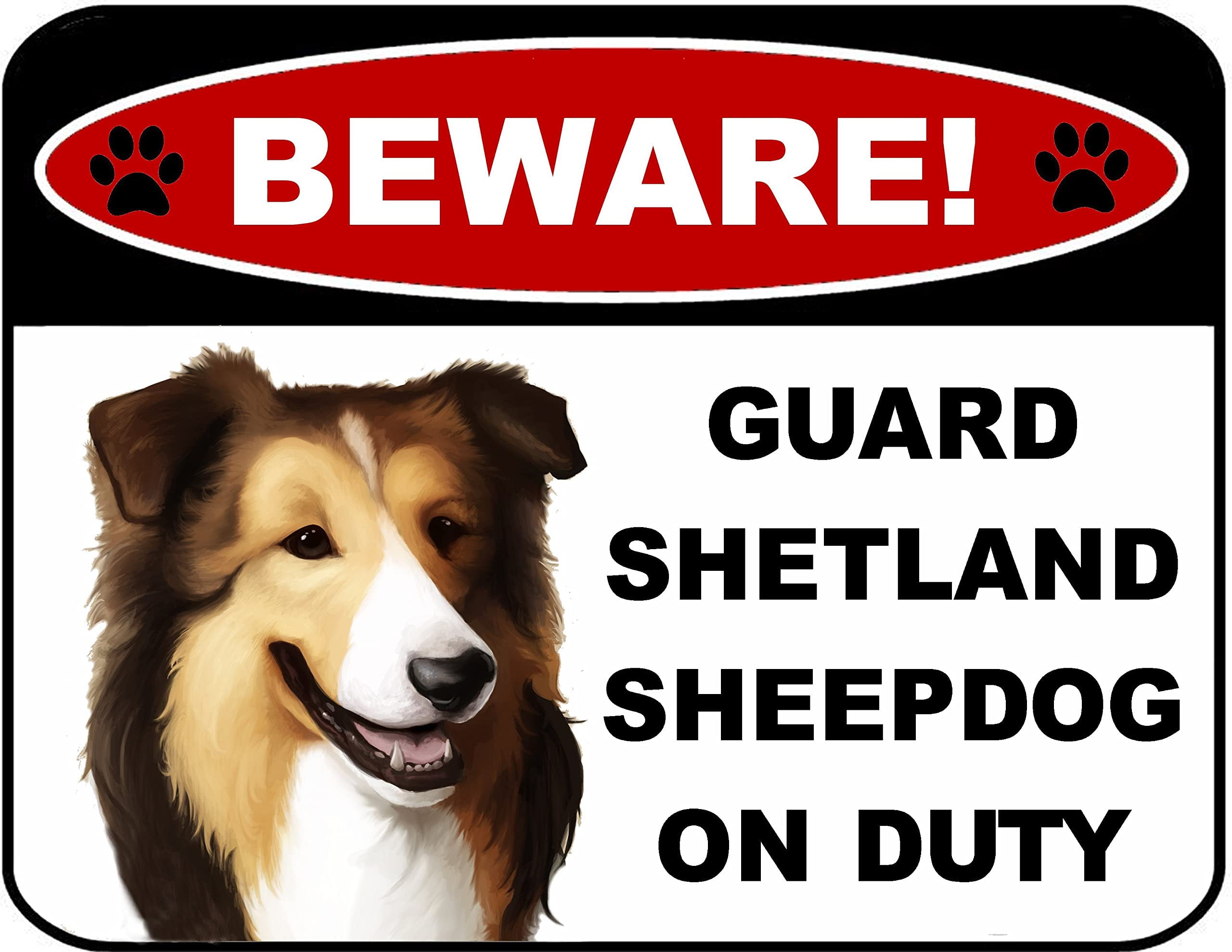 LED Light Up Red Flashing Blinking Attention Grabbing Laminated Dog ...