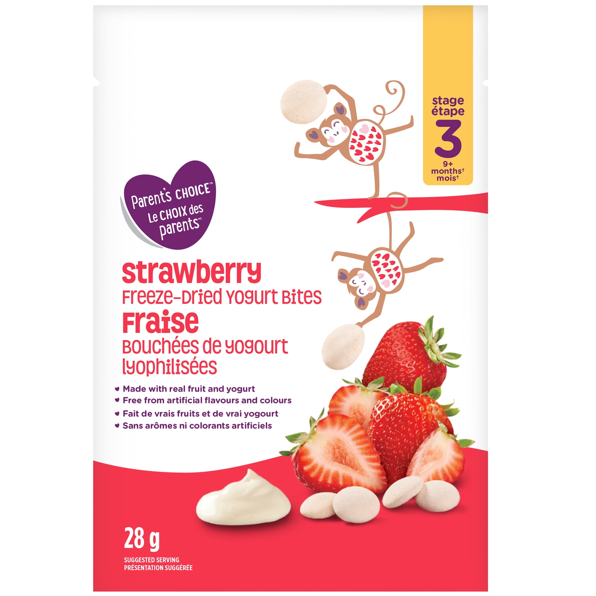 Click here for Parents Choice Strawberry Yogurt Bites 28g prices