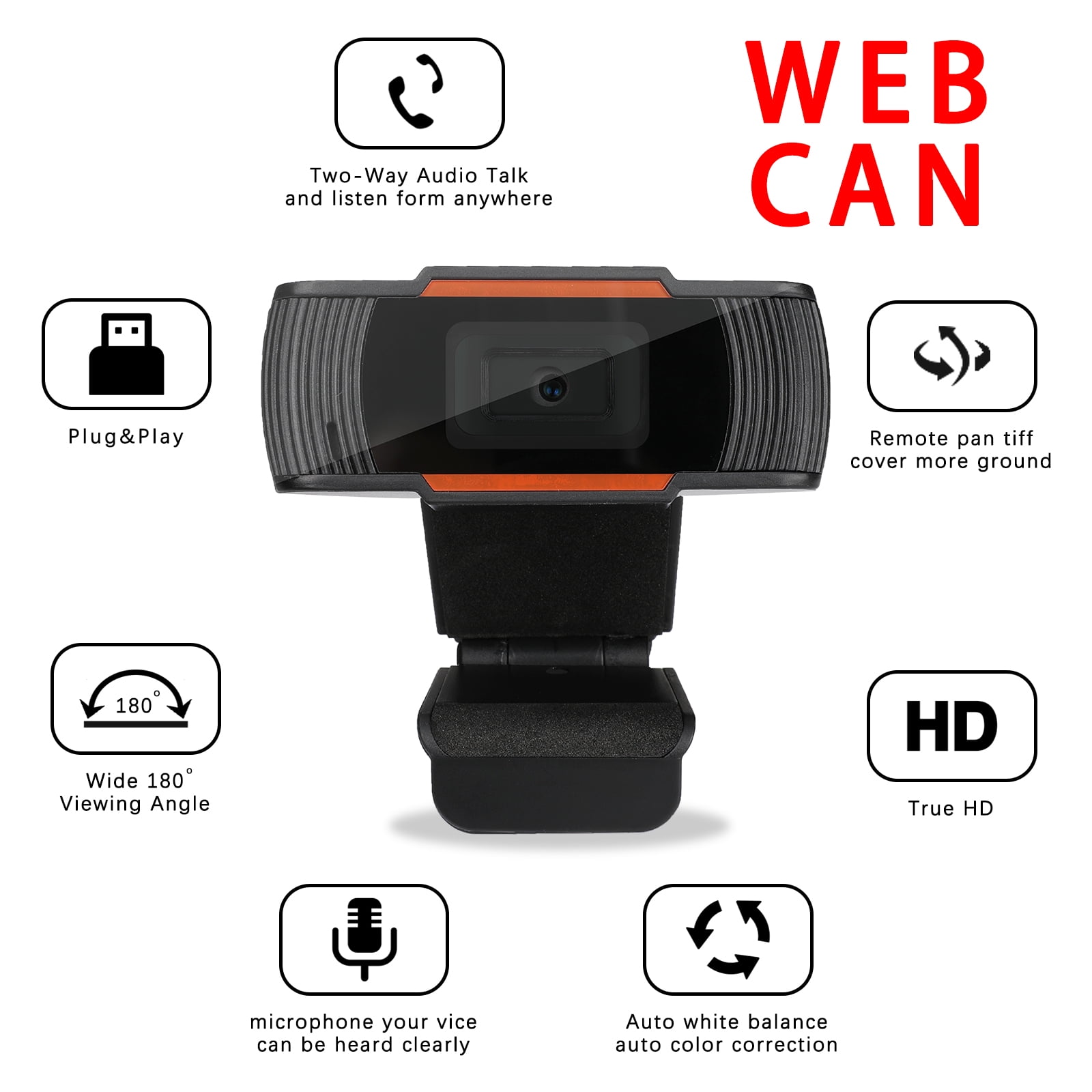 HD Auto Focus Webcam,1080P Video Call Available Streaming Web Camera PC ...