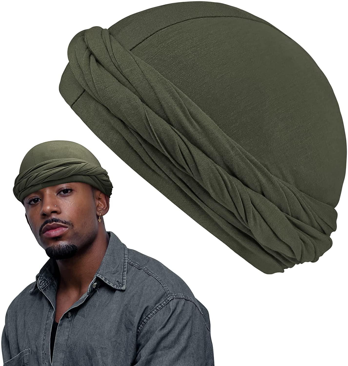 Halo Turban HeadWraps Satin Lined for Men, PRE-TIED Head Scarf for ...