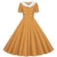 snilers Girls Vintage 1950s Dress Double Breasted Short Sleeve Polka ...